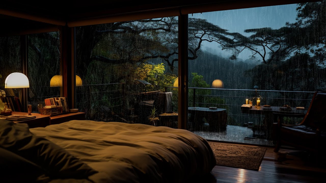Cozy Ambience In Forest With Rain Sounds Outside | Stop Negative ...