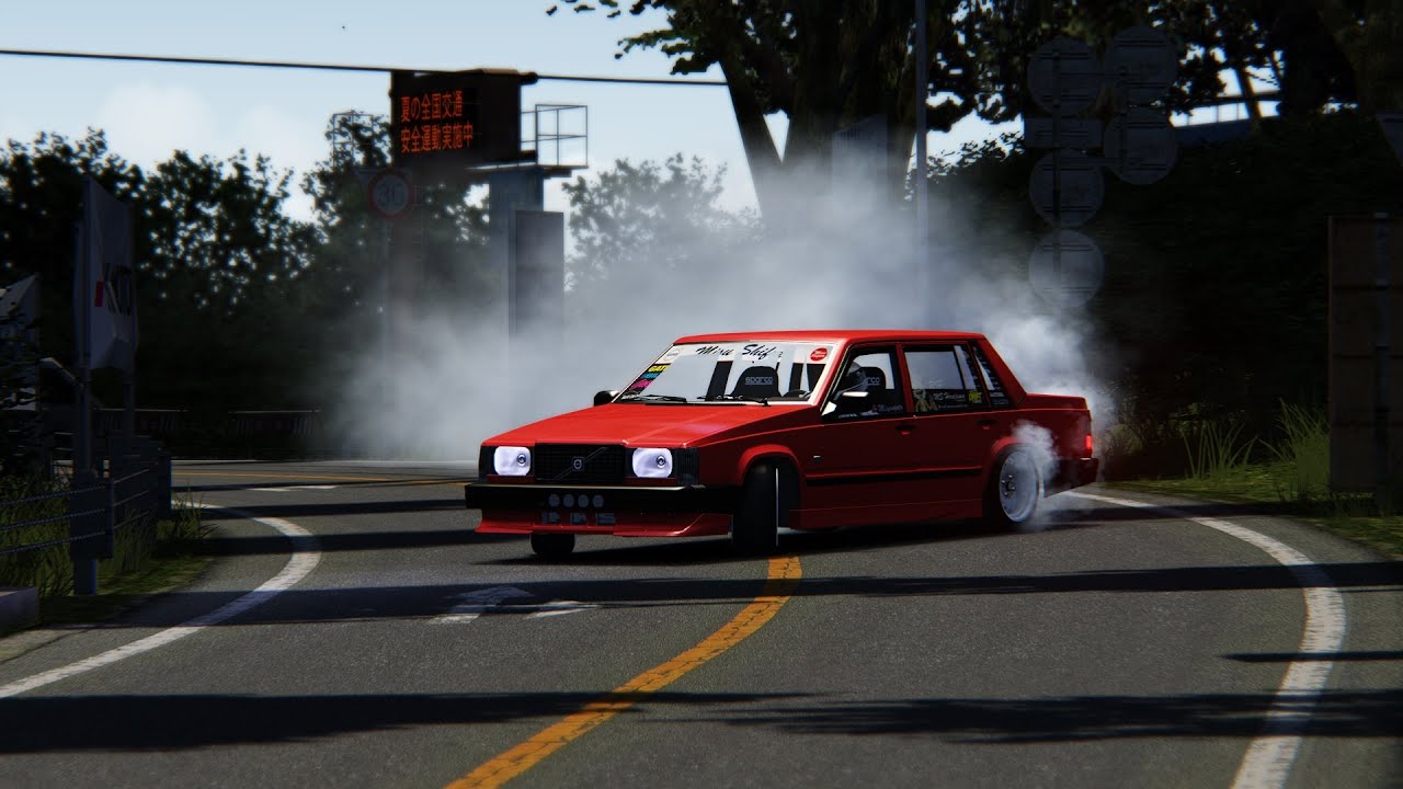 Drifting a Street build VOLVO 740 up Ek Tsukuba! - YouTube