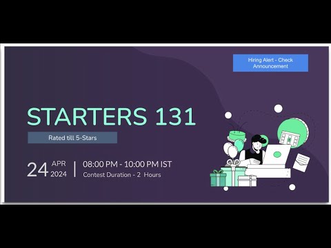 CodeChef Starters 131 Solution - YouTube