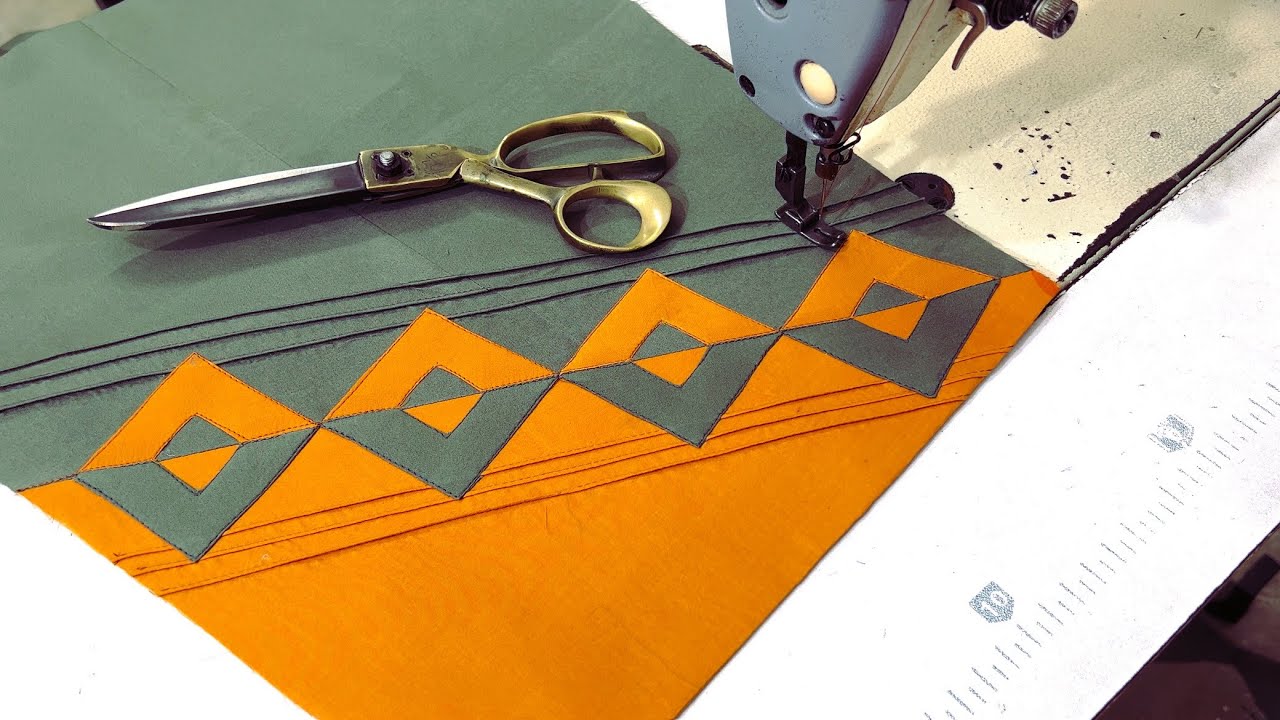 Square Pattern for Trouser Bottom • Stylish Poncha Design • The Latest ...