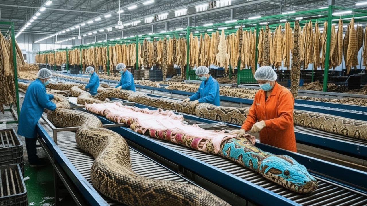 The Secret Factory Behind Snakeskin Jackets & Bags | Full Factory ...