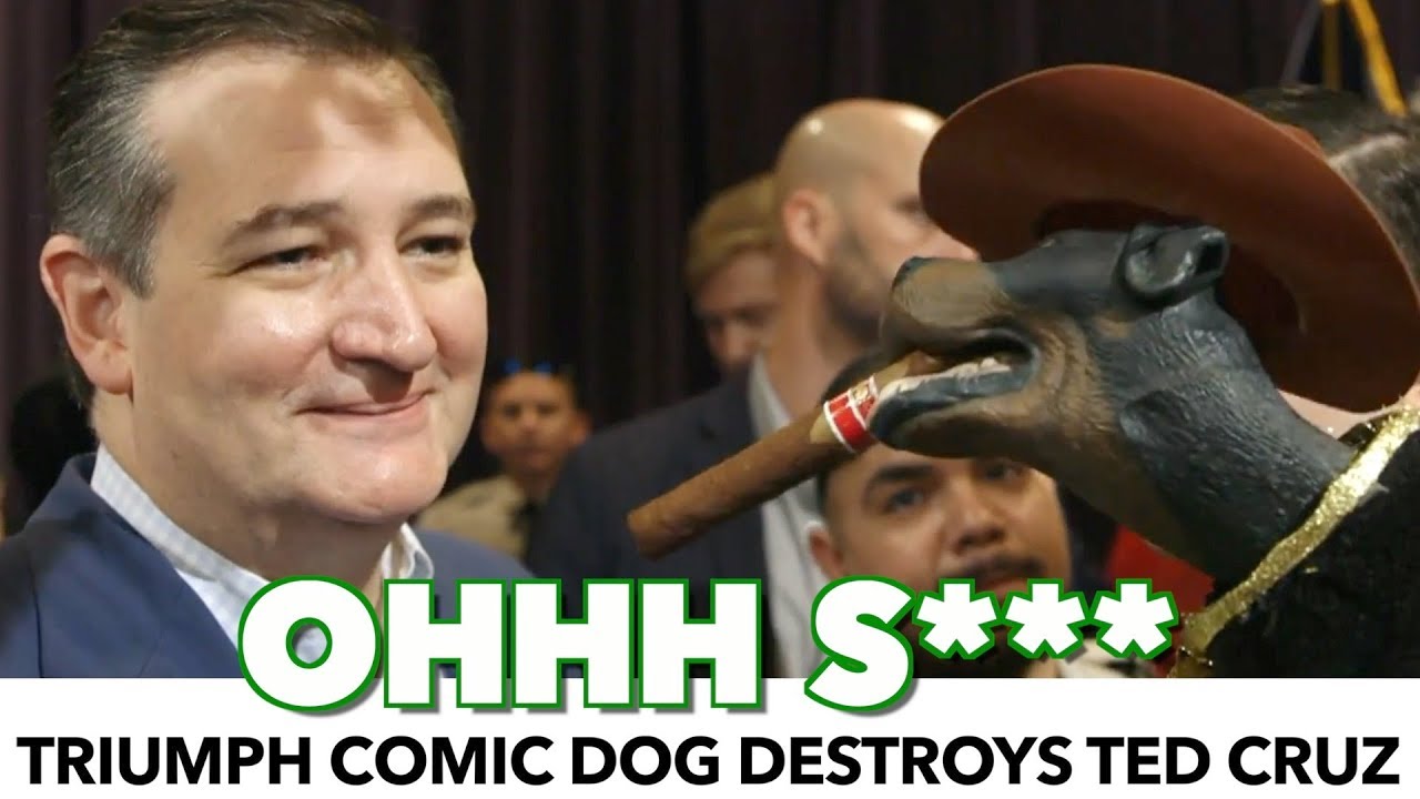 Comic Dog DESTROYS Ted Cruz To His Face - YouTube