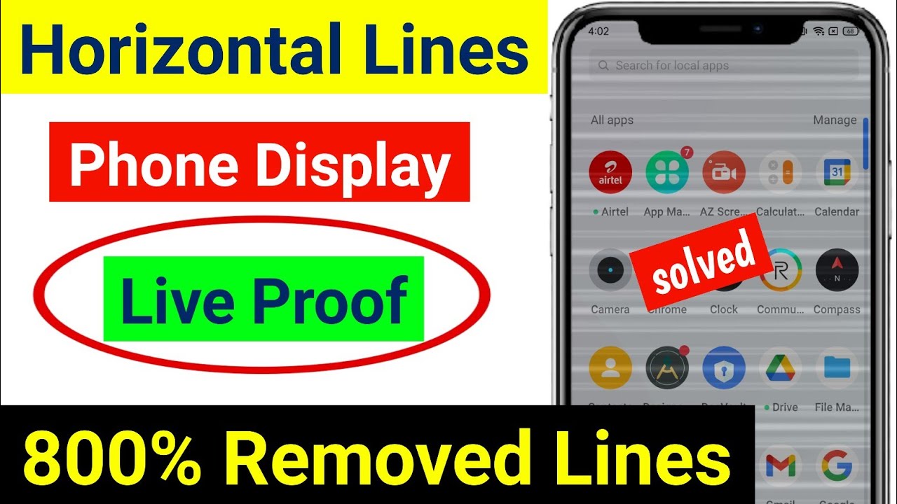 Fix Horizontal lines on mobile screen vivo | Black lines on mobile display | Horizontal lines ...