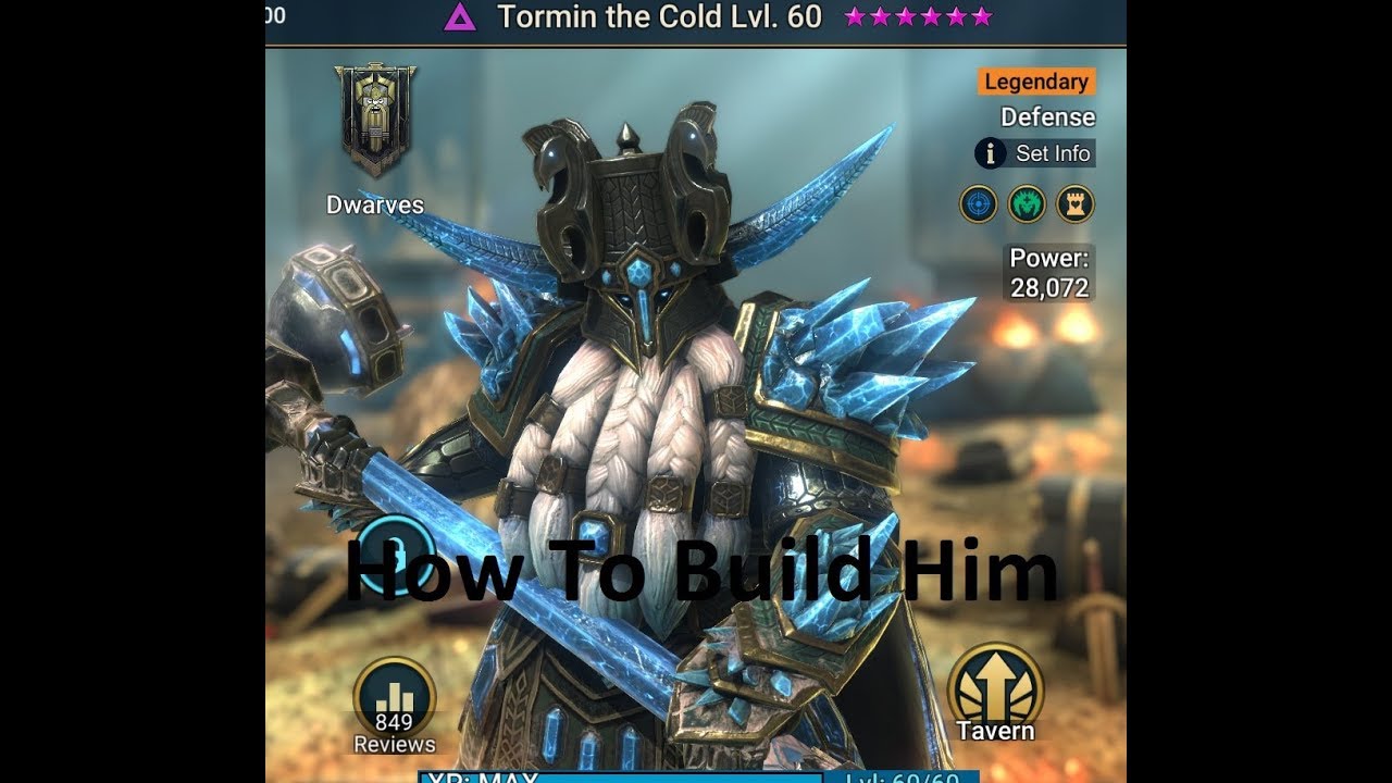 Tormin the Cold How to Build Him Raid Shadow Legends - YouTube