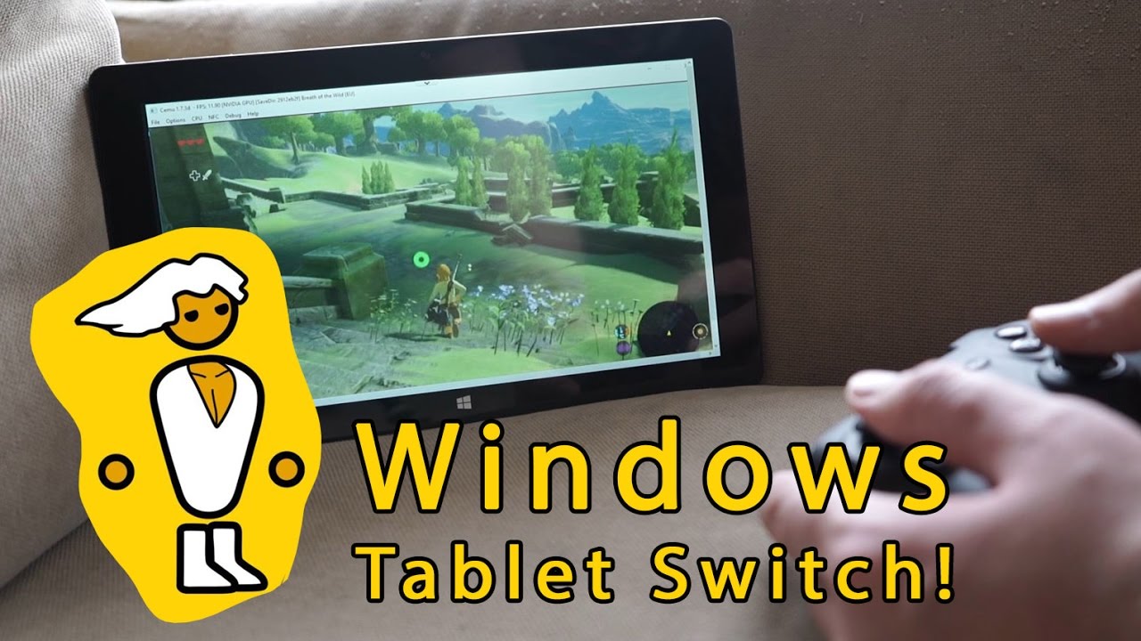 Zelda WINDOWS TABLET Switch! Cemu 1.7.3 Emulator - YouTube