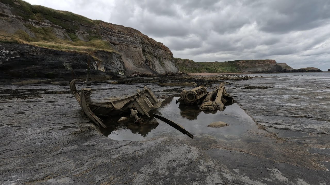 Saltwick Bay Fossil Hunt Grammoceras Prep & Whitby Museum - YouTube