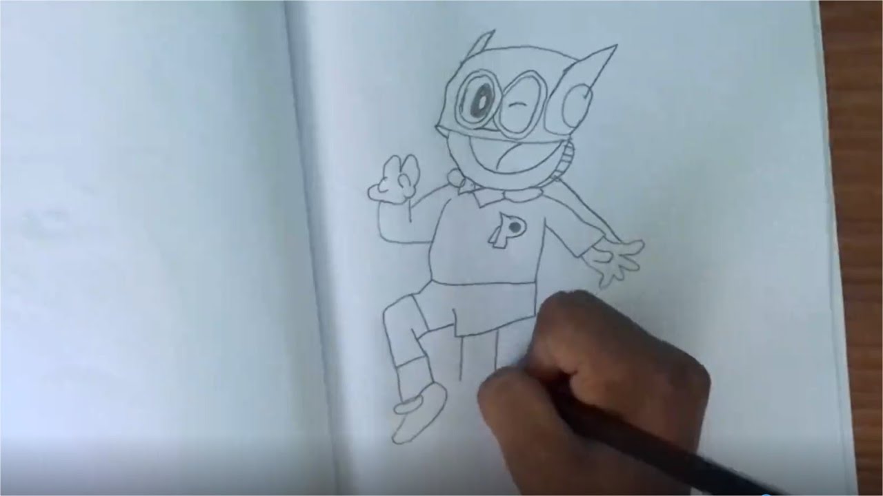 7 years old boy drawing PERMAN | drawing | sketch drawing - YouTube