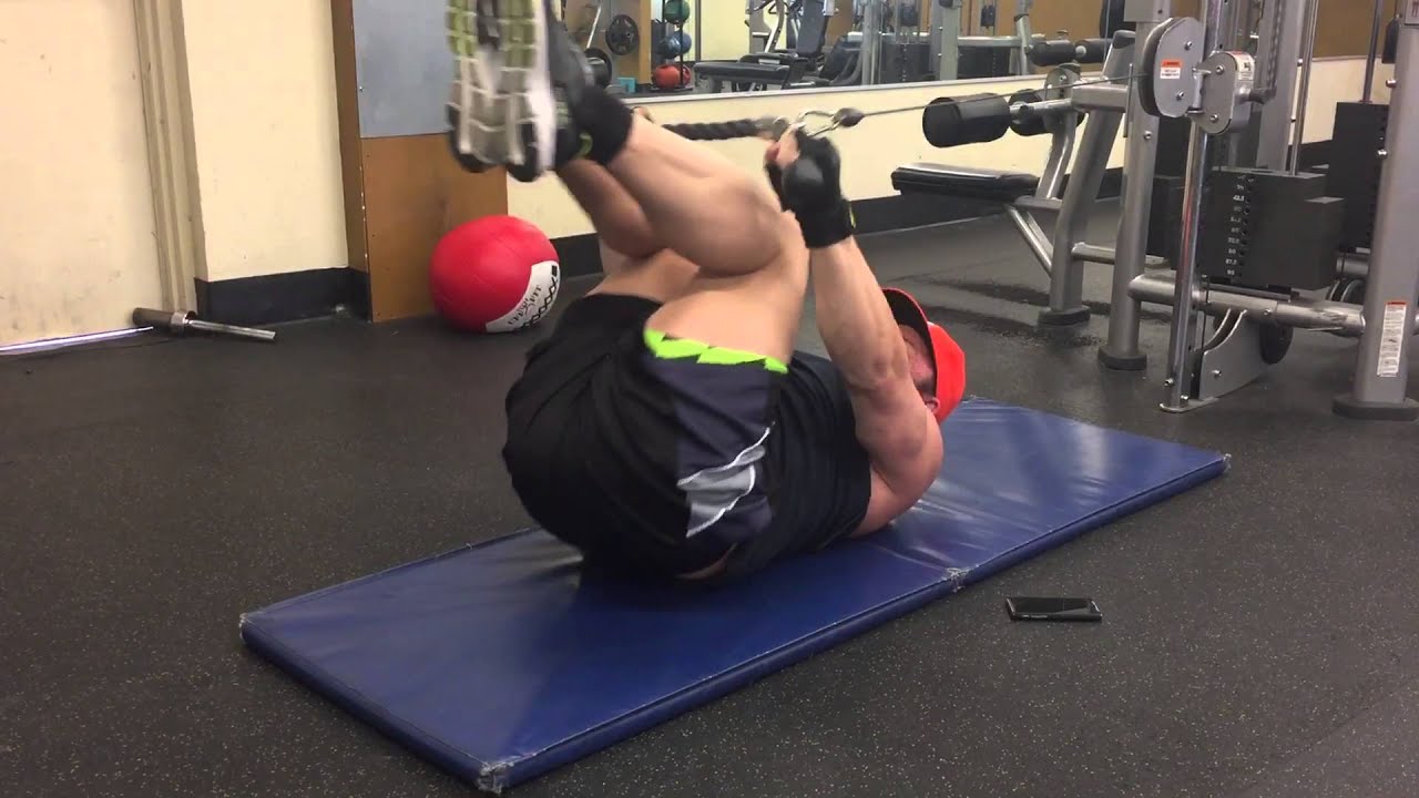 Cable Knee Tucks - YouTube
