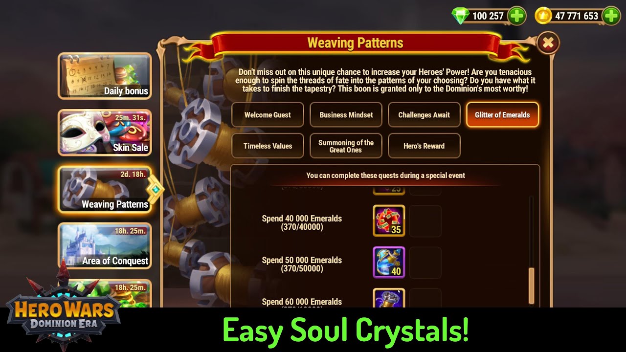 Weaving Patterns is Back During the Area of Conquest — Hero Wars ...