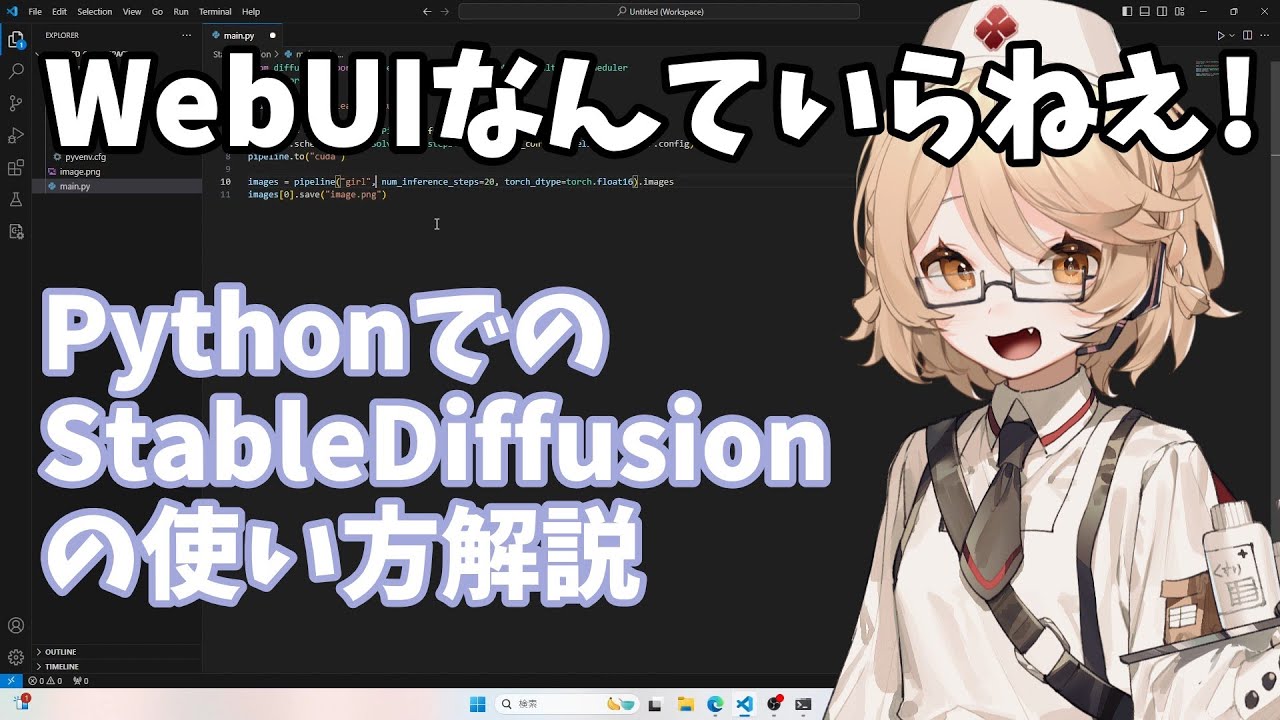 【VOICEVOX解説】PythonスクリプトでStableDIffusionを使う方法を解説します【Python】 - YouTube