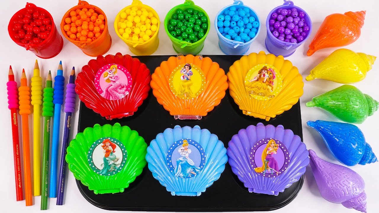 Satisfying Video l How to make 6 Seashell Painted TOYS INTO Fish & Duck ...