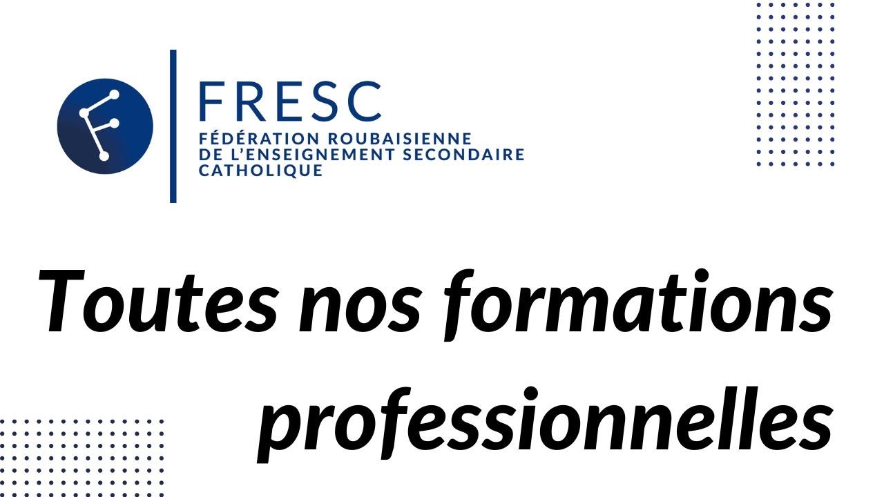 Les formations professionnelles de la Fresc - YouTube