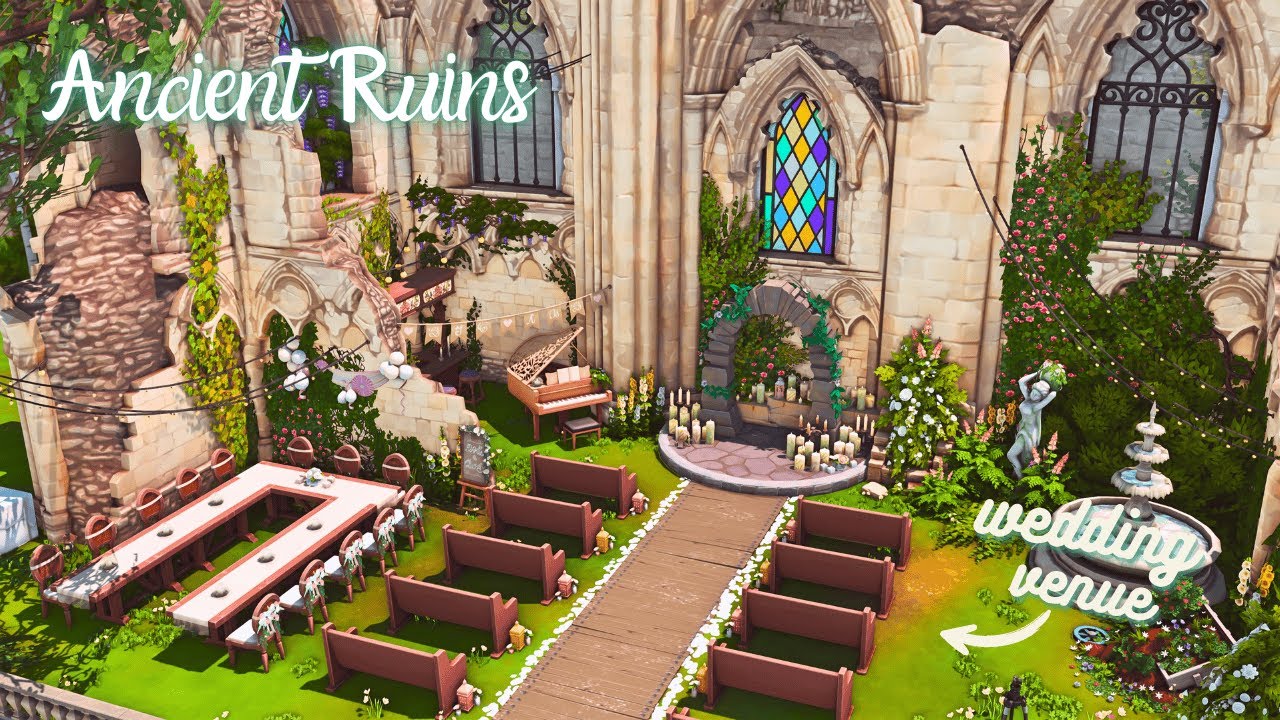 Ancient Ruins Wedding Venue 💍🌿 | The Sims 4 Stop Motion | NOCC - YouTube