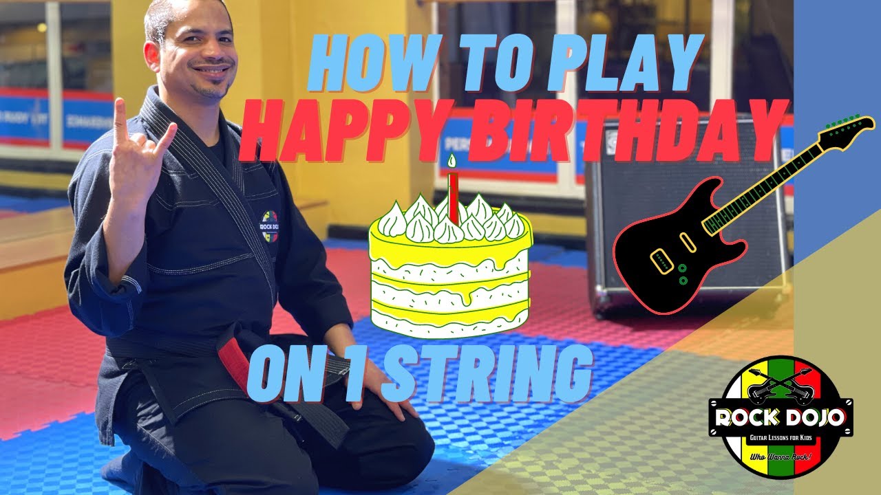 How to Play Happy Birthday on Guitar 1 String - YouTube