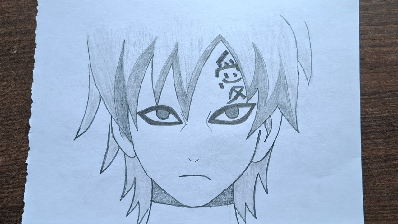 How to draw Gaara - ( Naruto ) easy anime drawing step by step - YouTube
