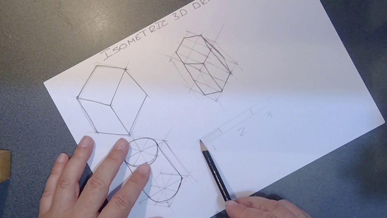 Isometric freehand sketching - YouTube