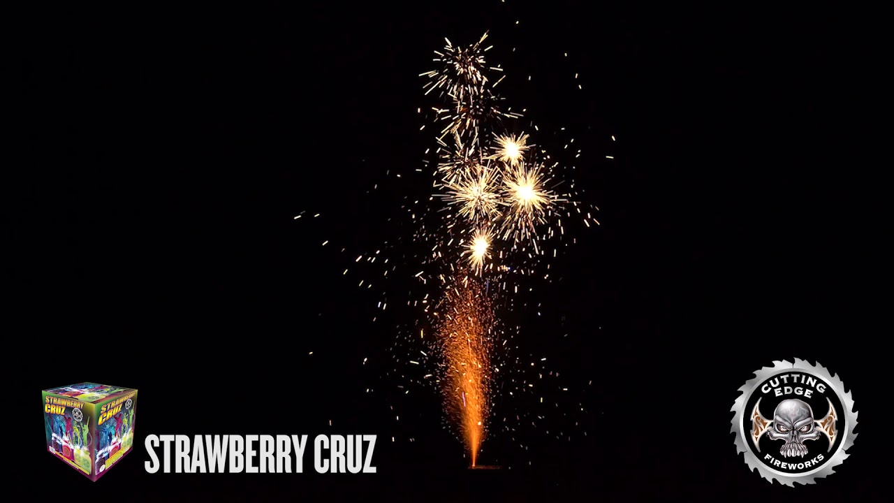 Strawberry Cruz Fountain Firework - YouTube