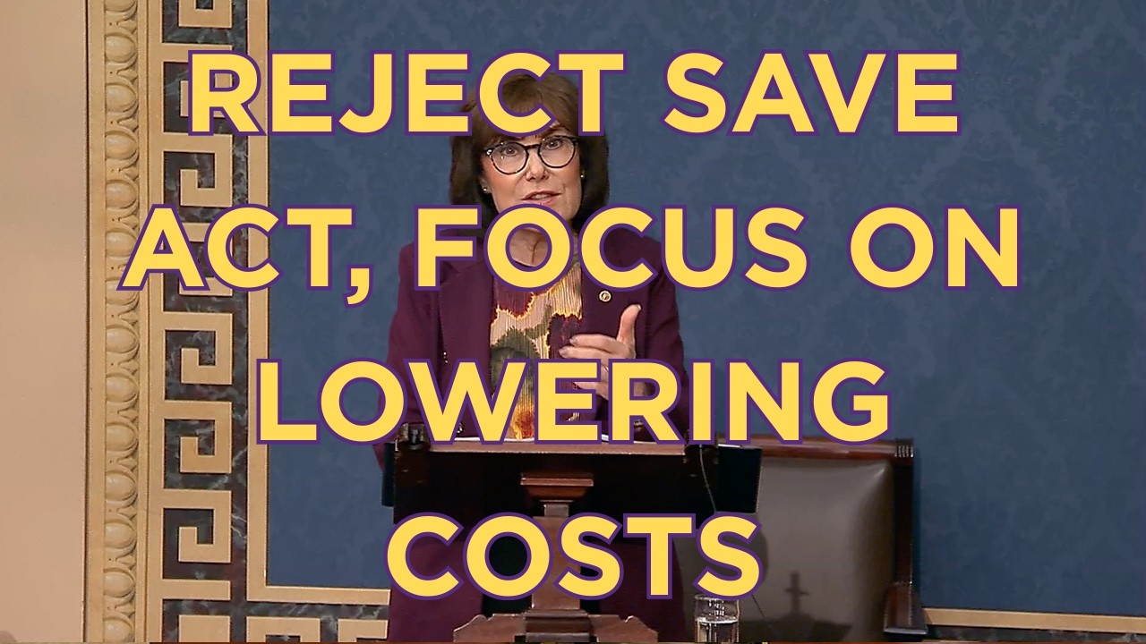 Reject SAVE America Act, Focus on Lowering Costs - YouTube
