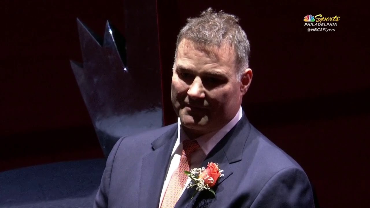 Eric Lindros Jersey Retirement Night - YouTube
