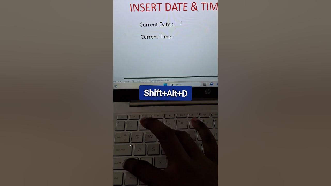 Insert date and time - YouTube