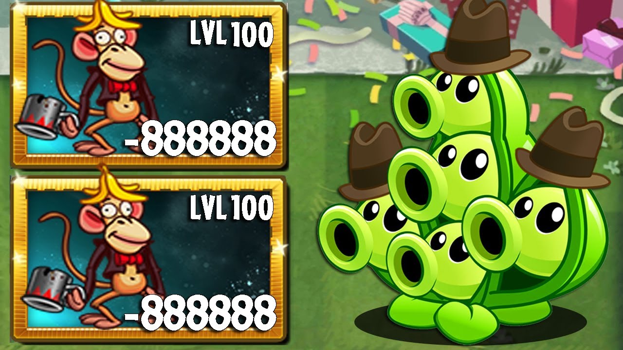 Monkey Zombie LEVEL 100 vs All Plants Max Level - Who 's Best Plant ...