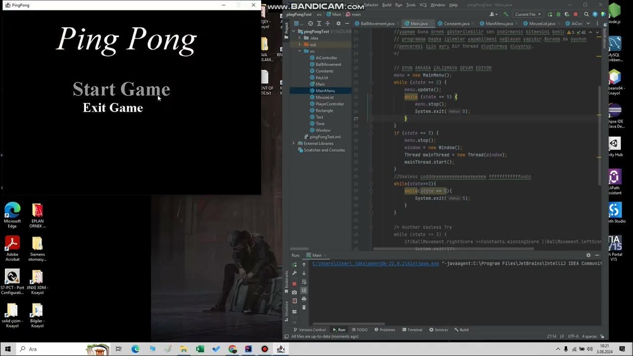 Ping Pong Game CS50 Final Project - YouTube