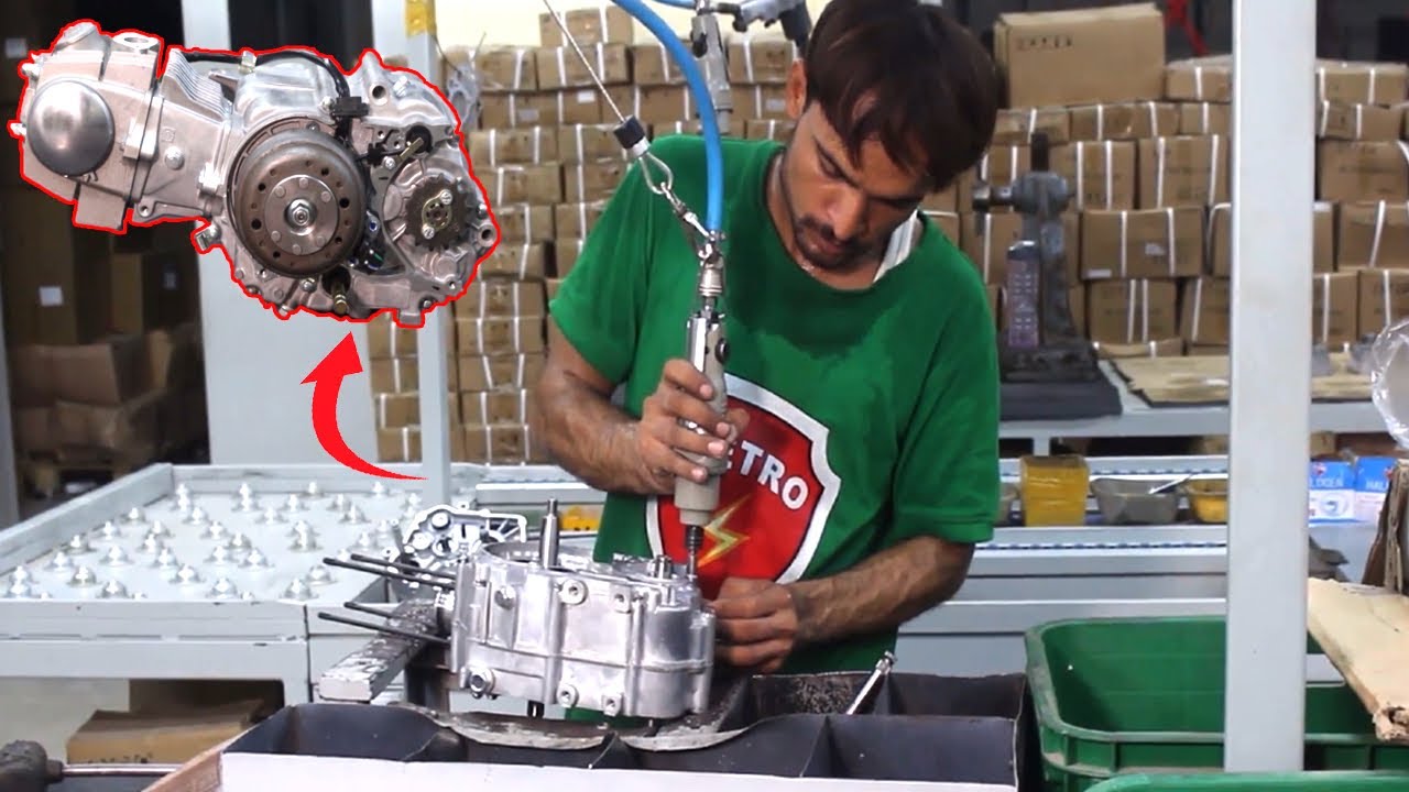 Behind The Secret of Bike Engine / Complete Assembling of 70CC Bike ...