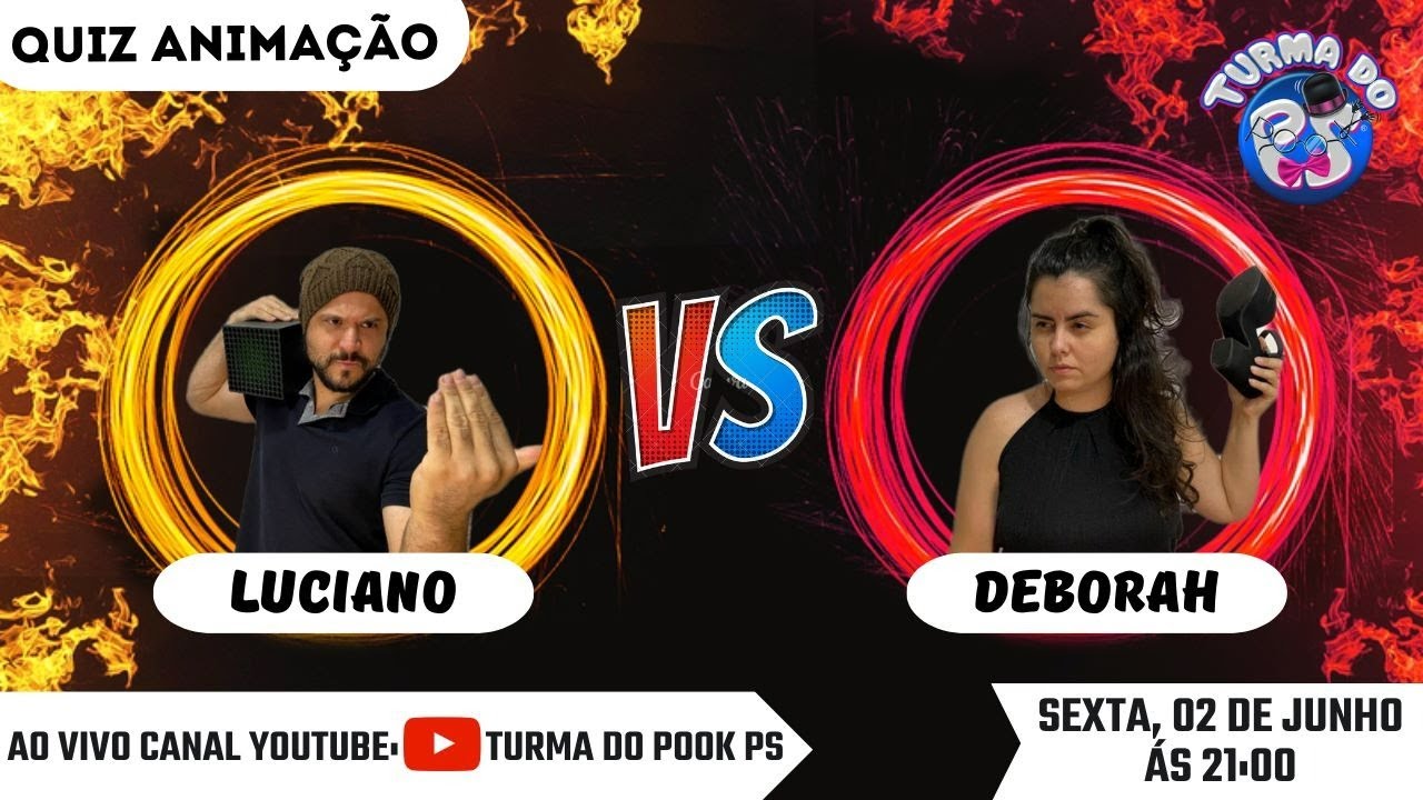 QUIZ ANIMAÇÃO DO POOK PS - DÉBORAH VS LUCIANO - YouTube