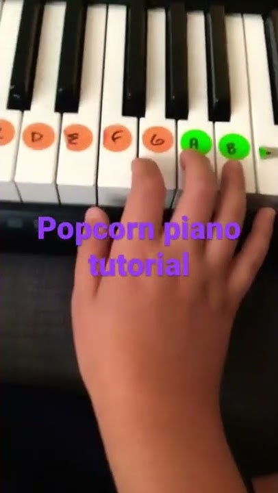 Popcorn piano tutorial #music #popcorn - YouTube