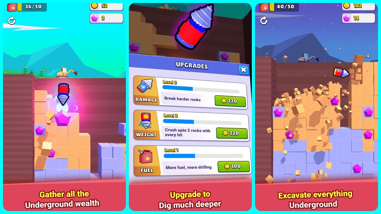 Drill and Dig Game Gameplay Android Mobile - YouTube