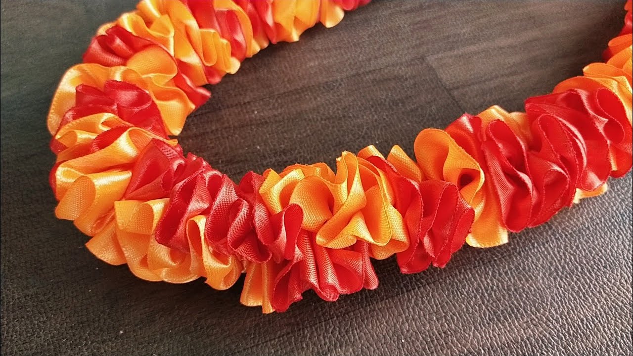 How To Make Double Coloured Satin Ribbon Garlands/Lie For Graduation ...
