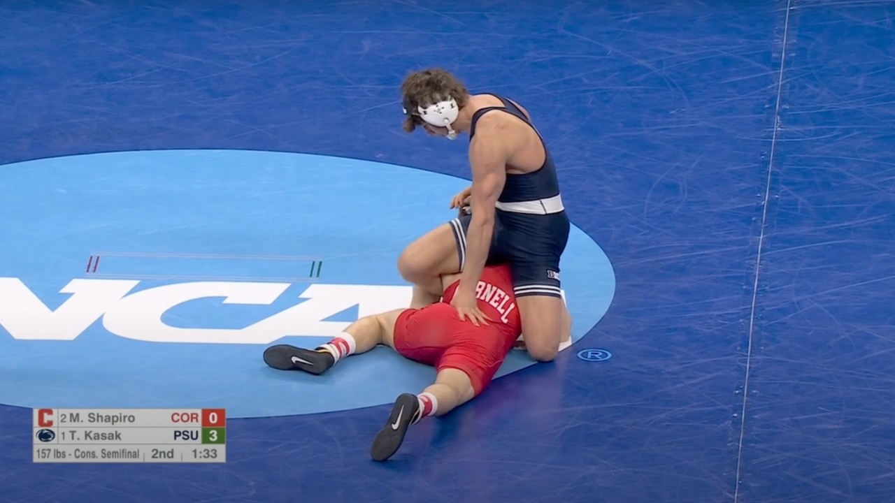 157lbs Tyler Kasak (Penn State) vs Meyer Shapiro (Cornell) - YouTube