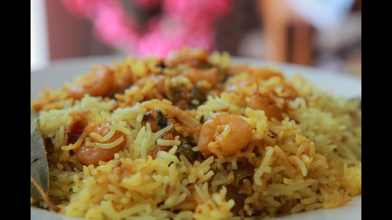 Prawn Biryani - Shrimp Biryani in simple and easy steps at home - YouTube