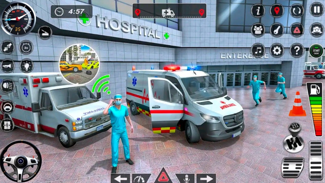 Ambulance driving simulator 2025 game - ambulance driving 3d android gameplay - ambulance sim ...