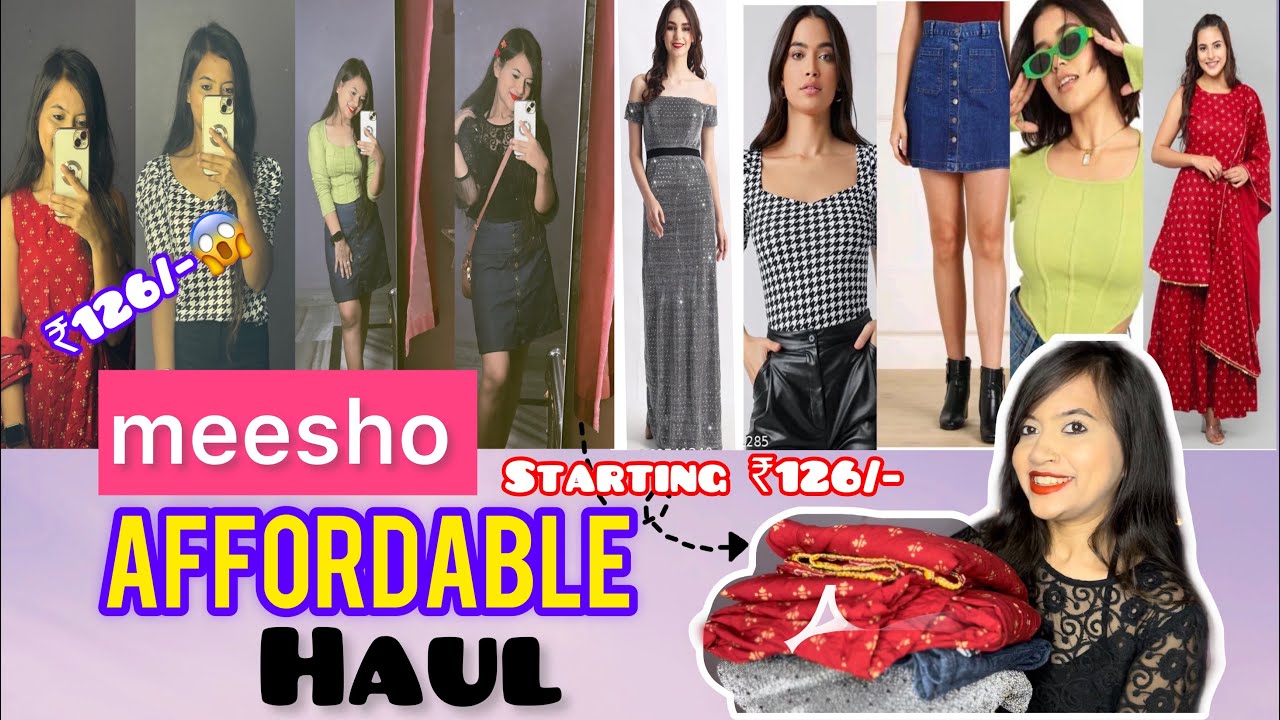 Meesho Affordable Haul 💕|| Gown, Kurta Set, Tops, Earrings, Denim Skirt ...