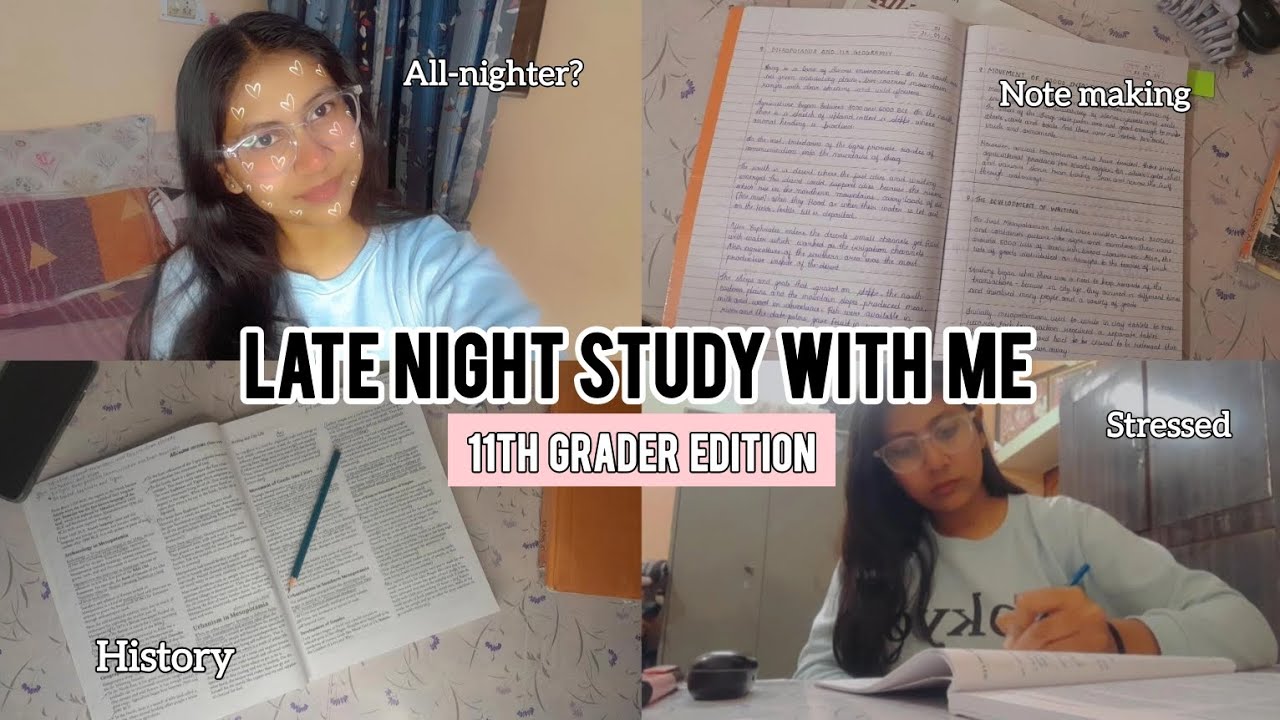 My productive study routine 📚 | pulled an all nighter to study 🦉 ...