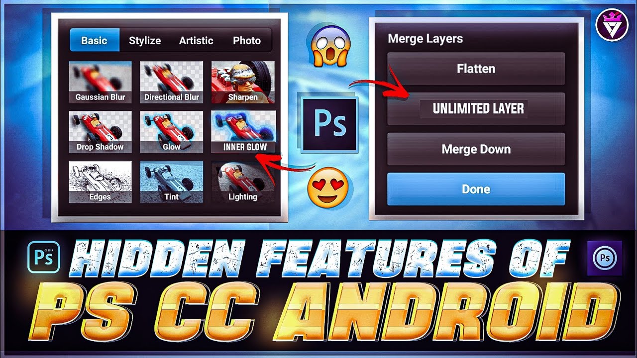 Best 3 Hidden Features Of Ps cc Android | Vijay Gfx - YouTube