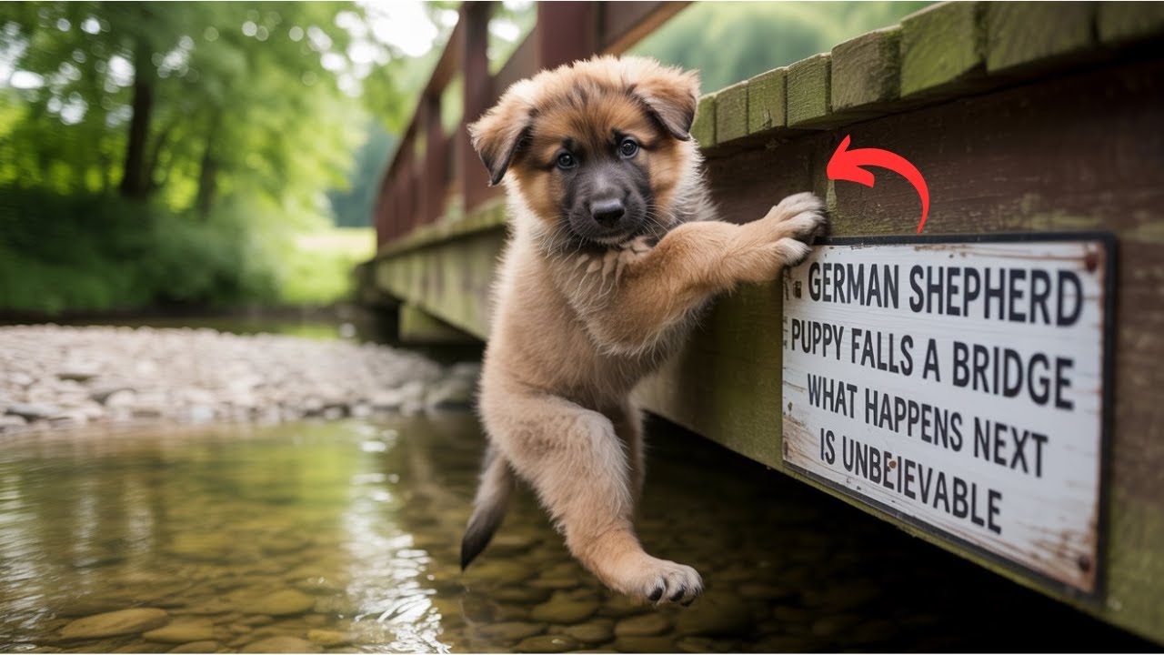"German Shepherd Puppy Falls Off a Bridge — What Happens Next Is ...
