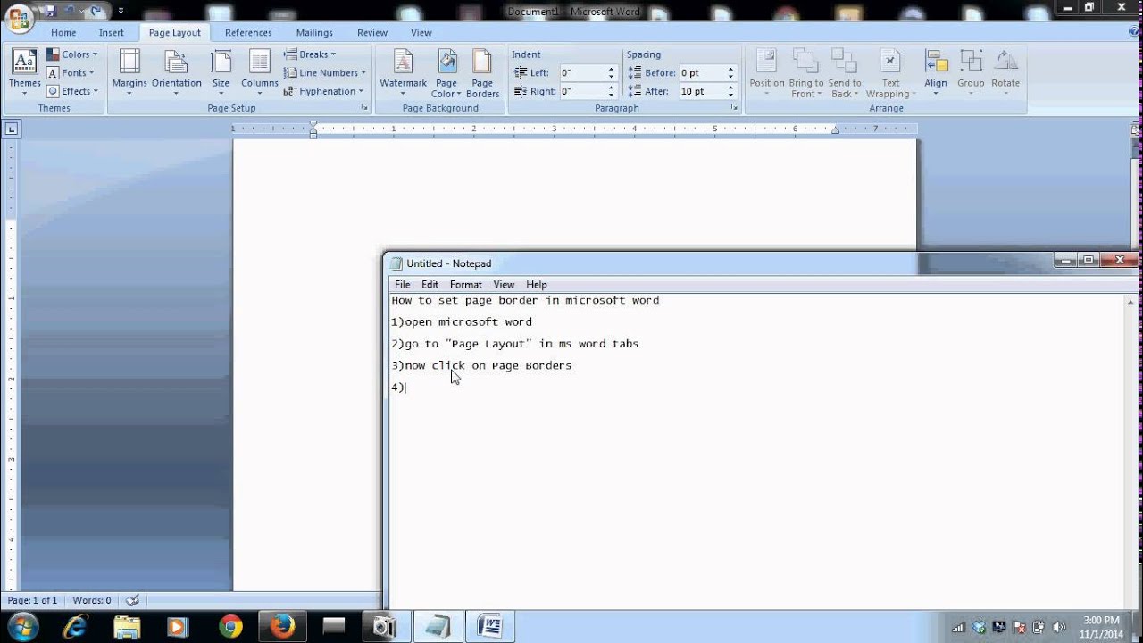 How To Put Page Border In Microsoft Word 2007 YouTube how-to-put-page-border-in-microsoft-word-2007-youtube