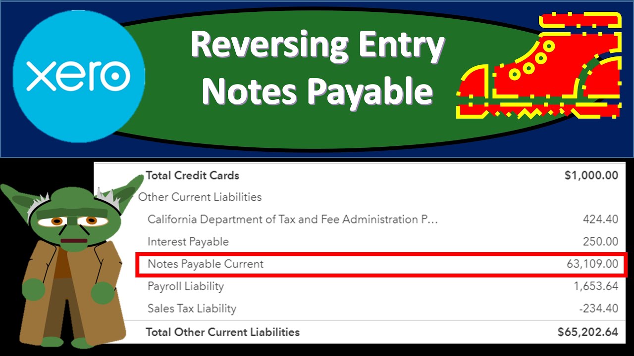 Reversing Entry Notes Payable 10.17 Xero Accounting Software 2020 - YouTube