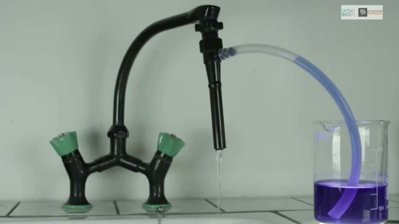 Trompe à eau et effet Venturi - YouTube