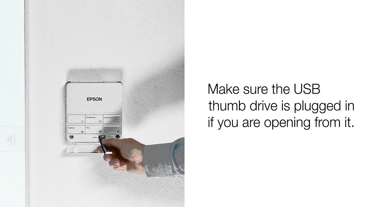 Epson Interactive Projector Tutorial - Opening Files and Inserting ...