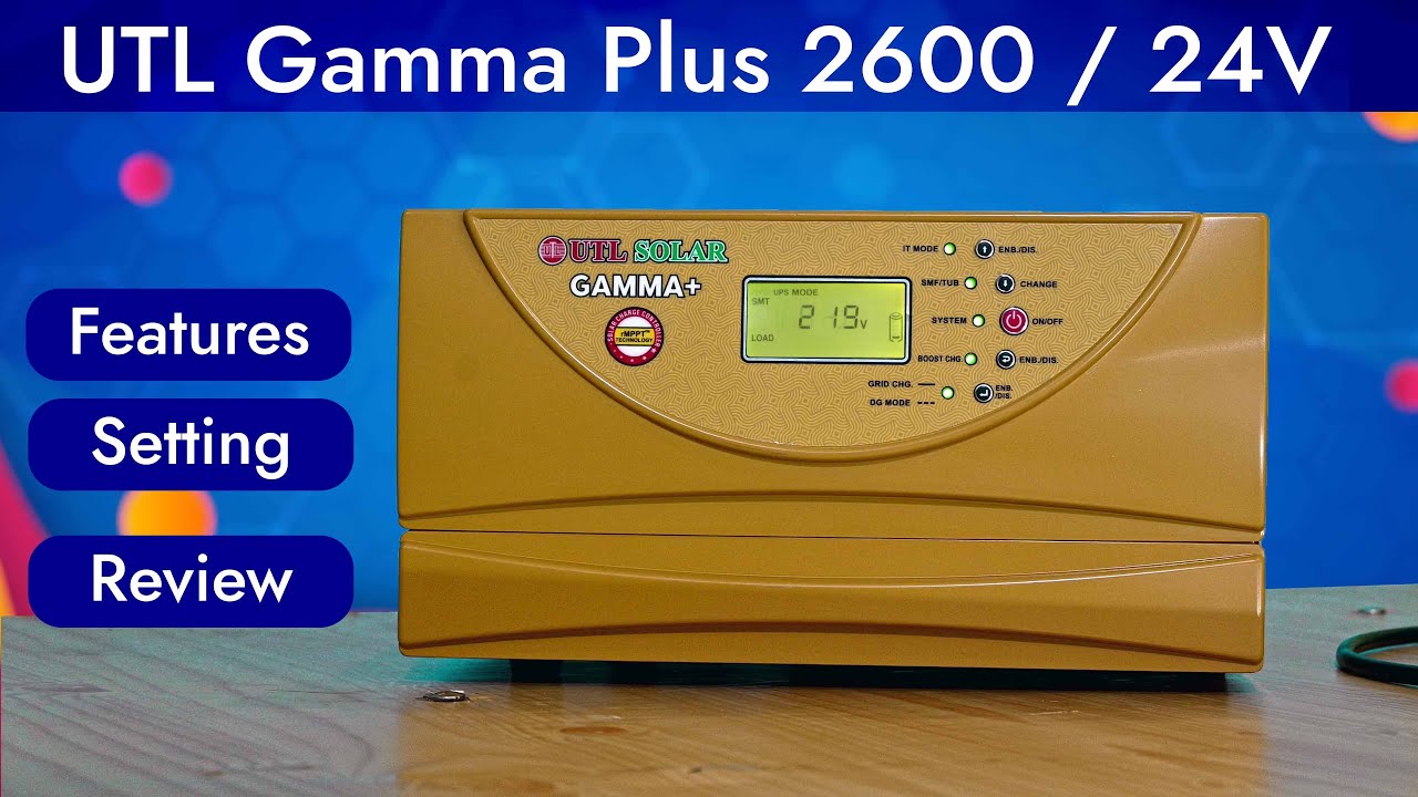 UTL Gamma Plus MPPT Solar Inverter 2600/24 Volt Price Specifications ...