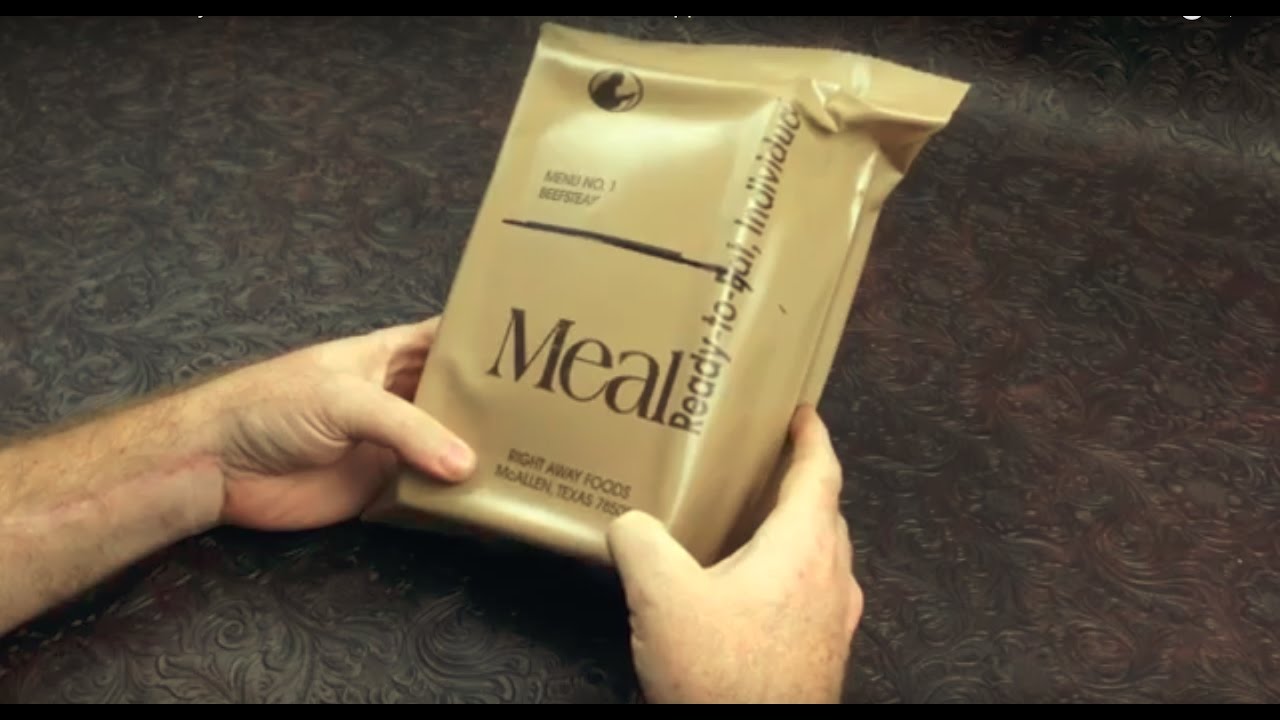 MRE Review 1996 U.S. Military Menu 1 Beefsteak and Pineapple Pound Cake ...