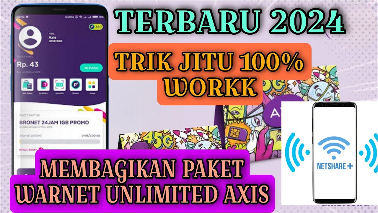 Cara Membagikan Paket Warnet Unlimited Axis Ke Perangkat Lain - YouTube
