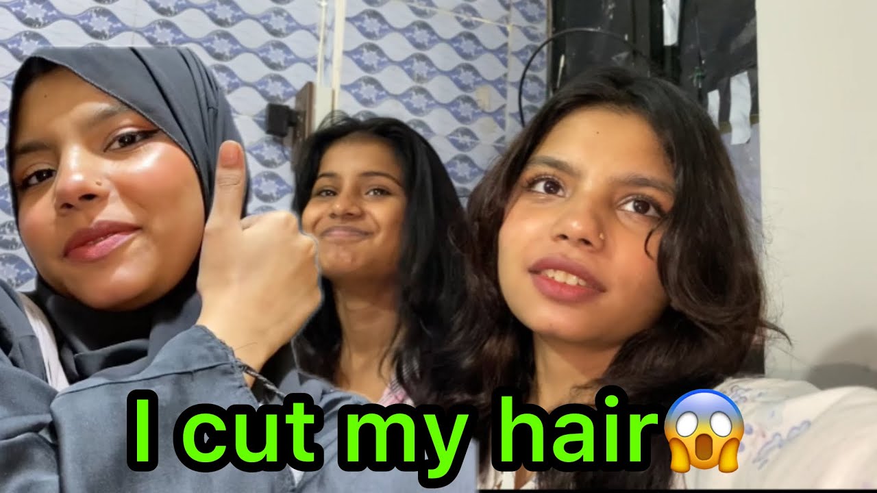 WALLU NY BAAL CUT DIYEA😱! Ab ahad kiya karenga 😭! Hair cut tutorial 😍 ...