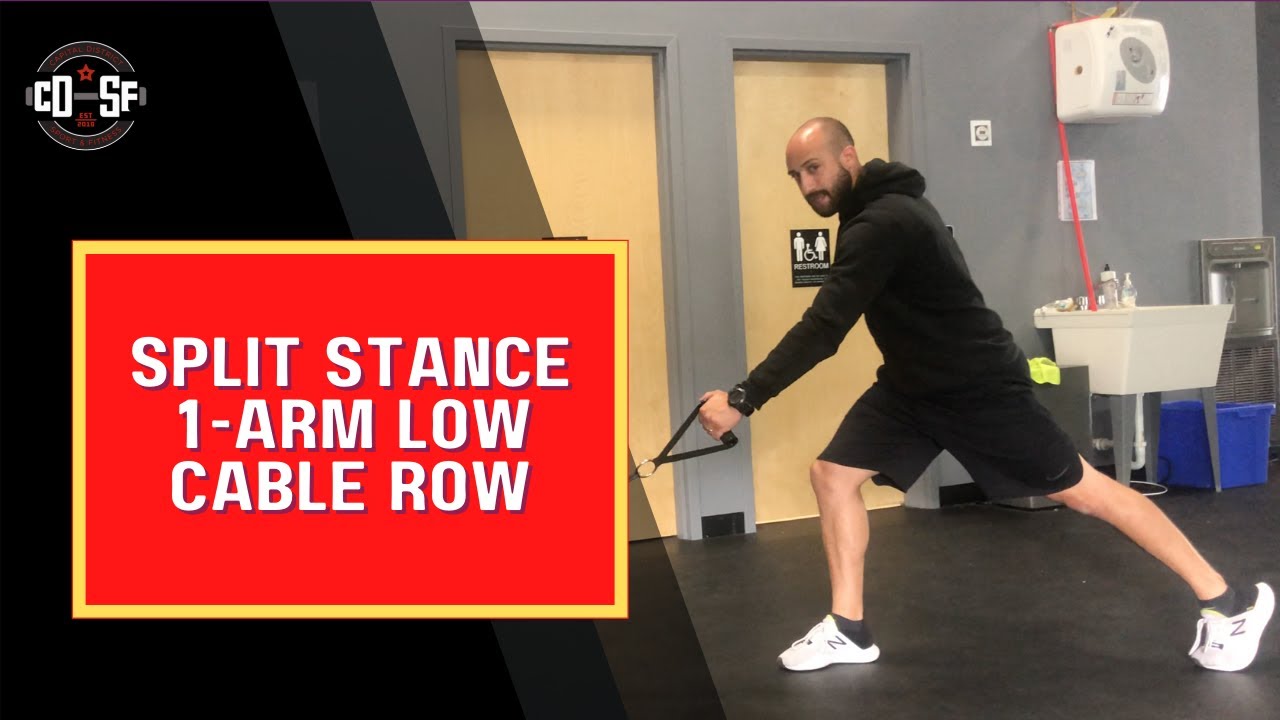 Split Stance 1 Arm Low Cable Row - YouTube