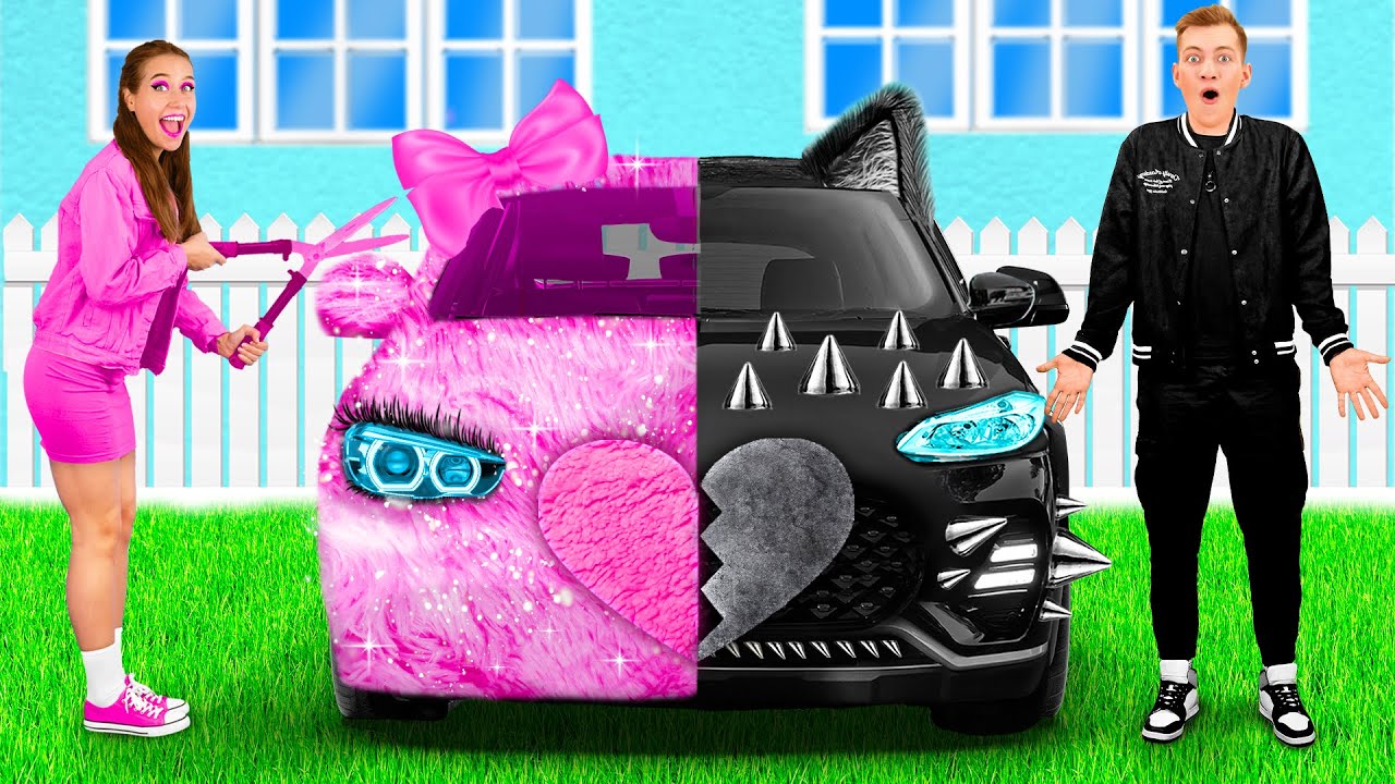 Carro Rosa vs Carro Preto Desafio | Momentos Engraçados por Challenge ...