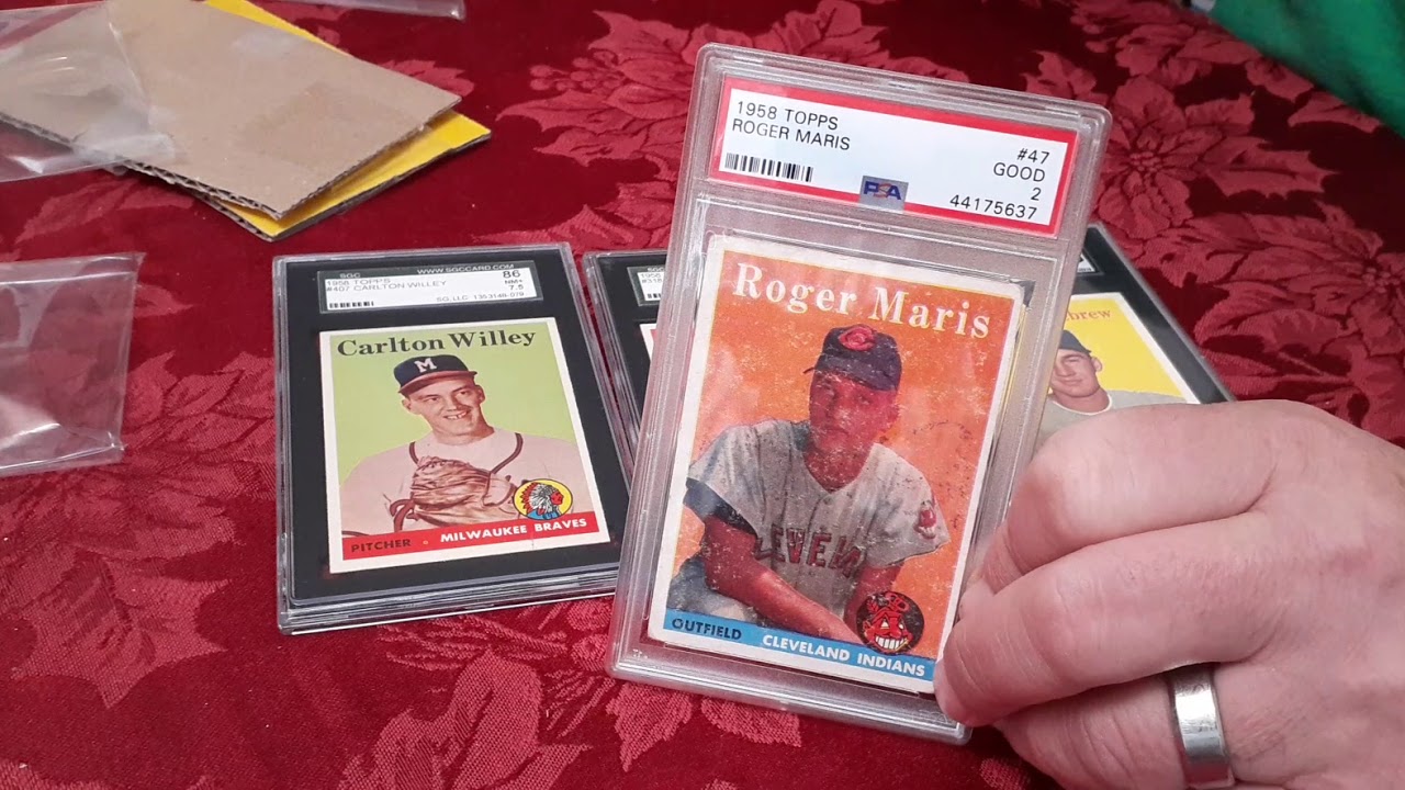 1958 Topps Roger Maris rc PSA! Awesome card! - YouTube