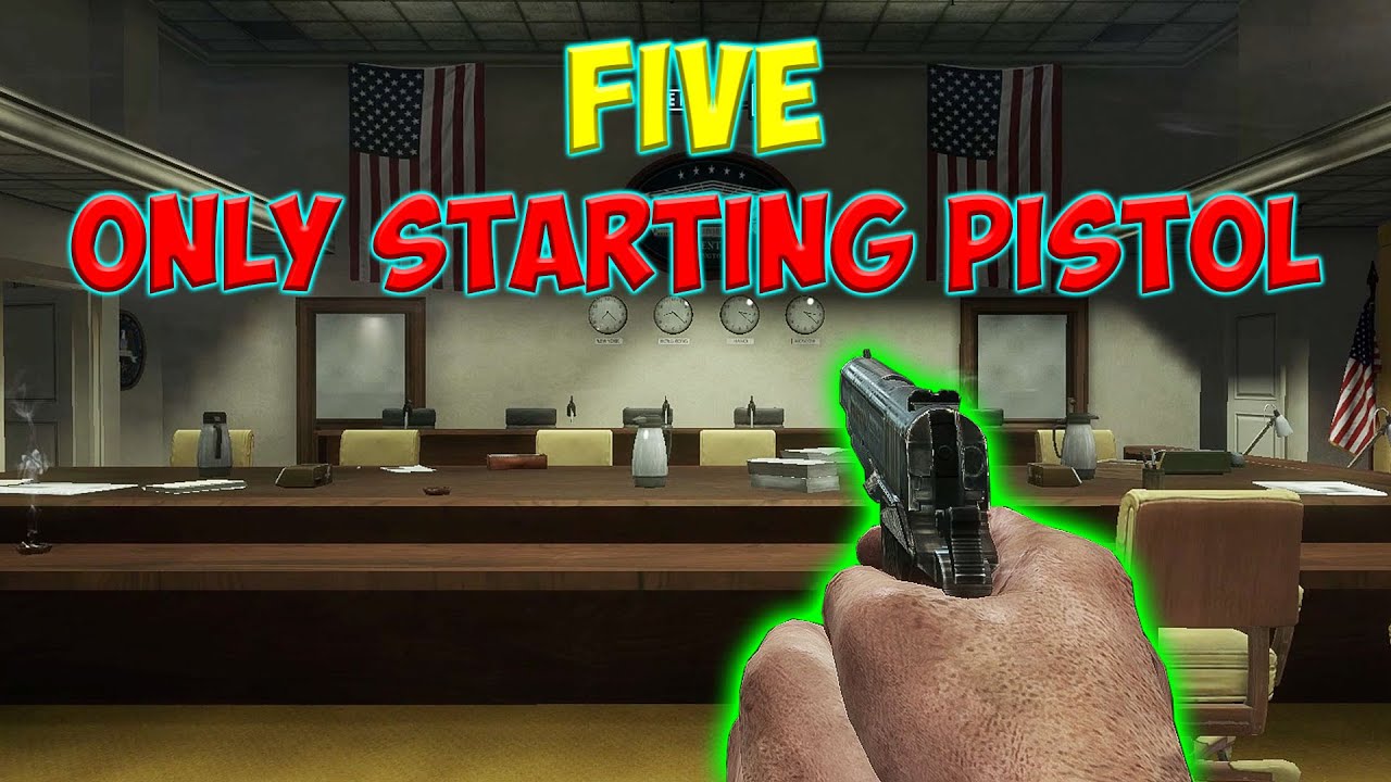 FIVE. Only Starting Pistol. Call Of Duty Black Ops Zombies - YouTube